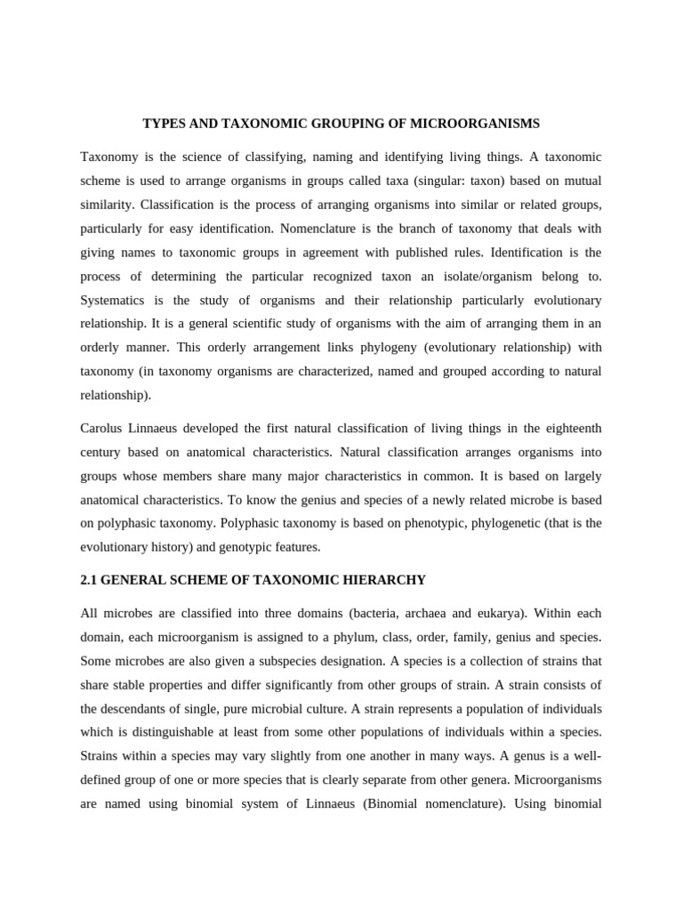 Microorganism Taxonomy & Cell Types | PDF | Cell (Biology) | Virus