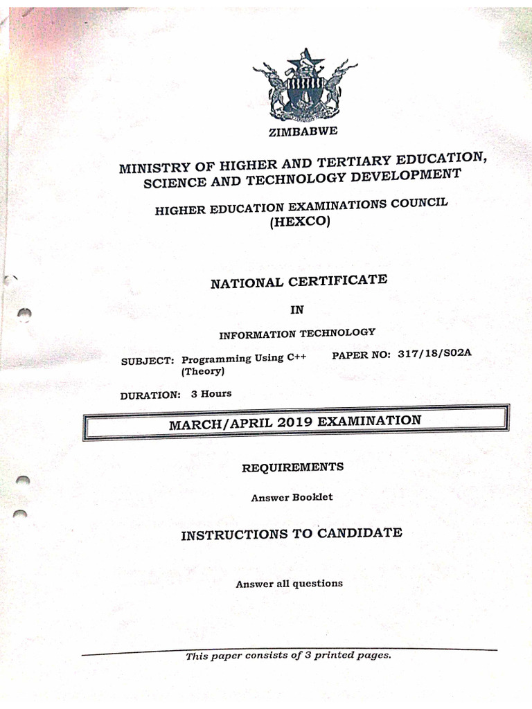 C++ Theory Papers | PDF