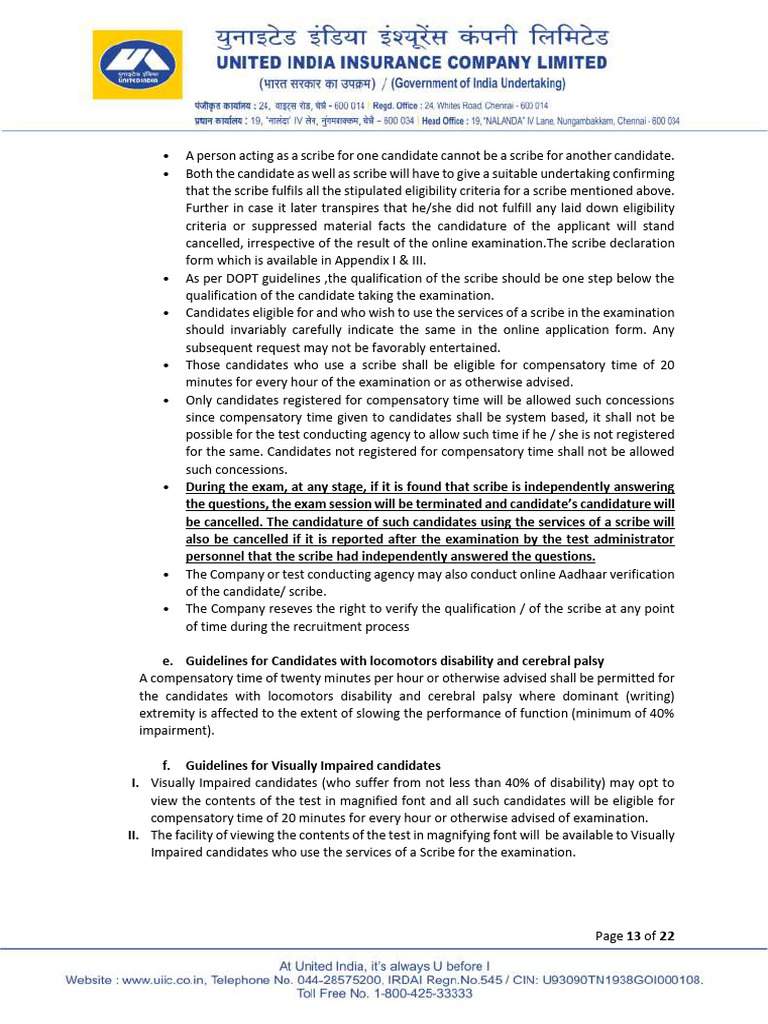 Scribe Guidelines for Exam Candidates | PDF | Career & Growth | Business