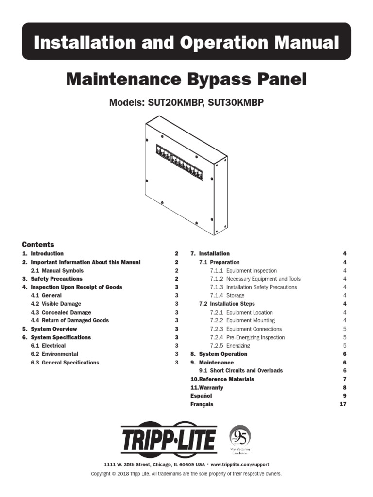 Tripp Lite Owners Manual 764284 | PDF | Switch | Electrical Conductor