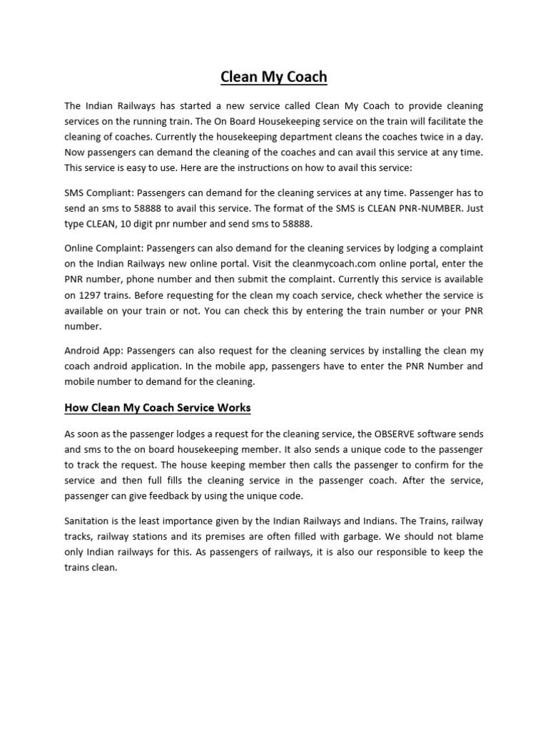 Clean My Coach | PDF | Technology & Engineering