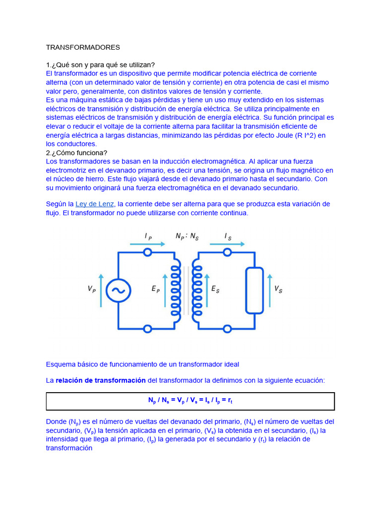TRANSFORMADORES | PDF | Ciencia y matemática