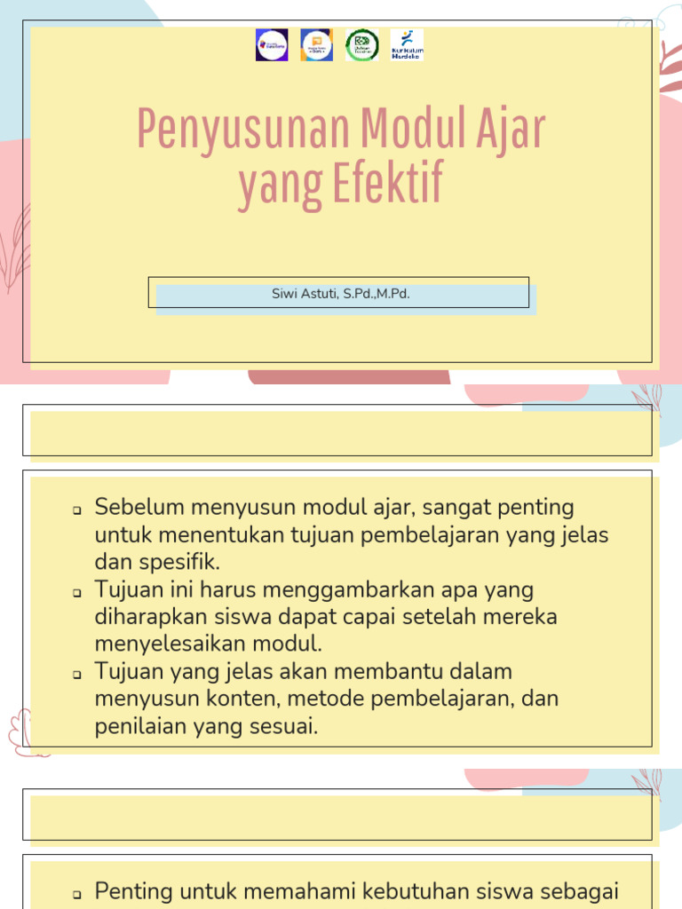 DAY 3. Penyusunan Modul Ajar Yang Efektif | PDF