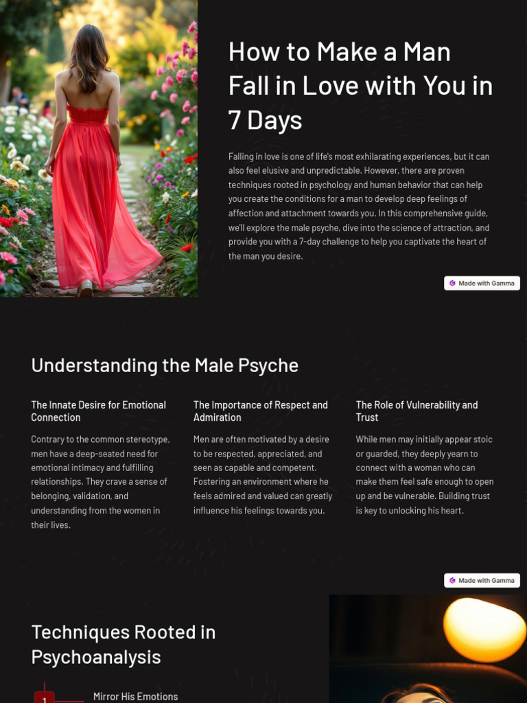 How To Make A Man Fall in Love With You in 7 Days | PDF | Psychology | Psychological Concepts