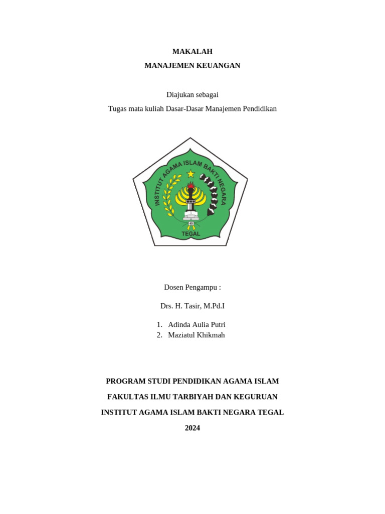 MAKALAH Manajemen Pendidikan K.7 | PDF