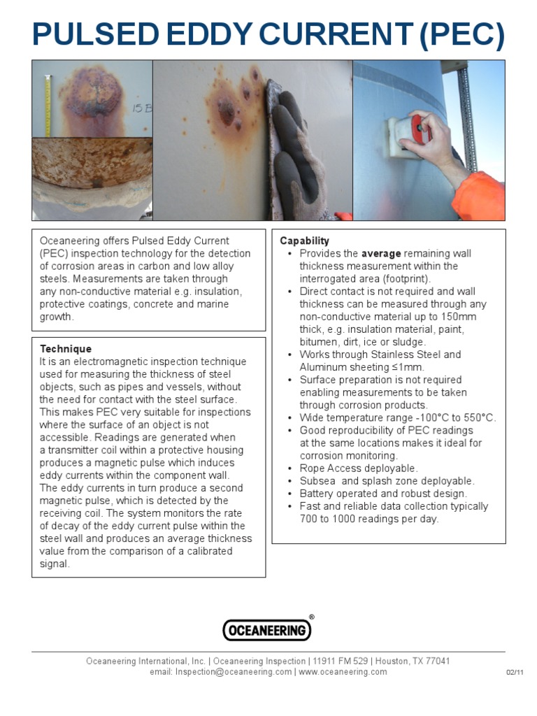 INS - Pulsed Eddy Current (PEC) | PDF | Corrosion | Steel