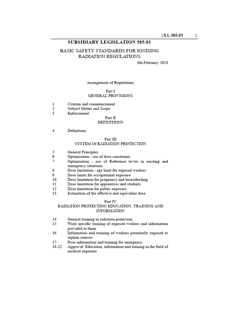 Ionising Radiation Safety Standards | PDF | Absorbed Dose | Radiation ...