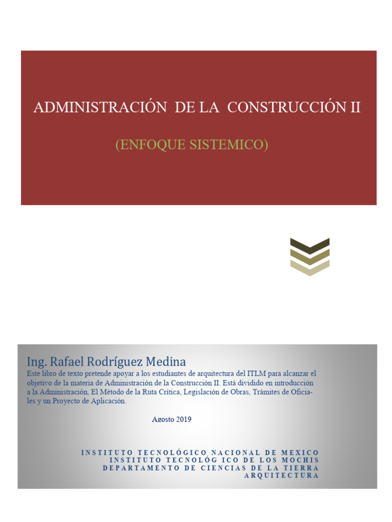 Admon. de La Construccion II | PDF | Planificación | Gestión de recursos humanos