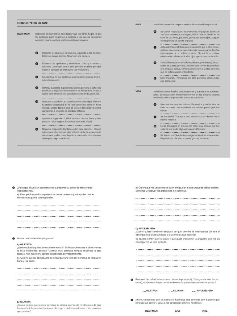 Efectividad Interpersonal - Cuadernillo | PDF | Sicología