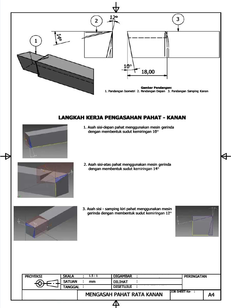 Jobsheet Pahat Rata Kanan | PDF