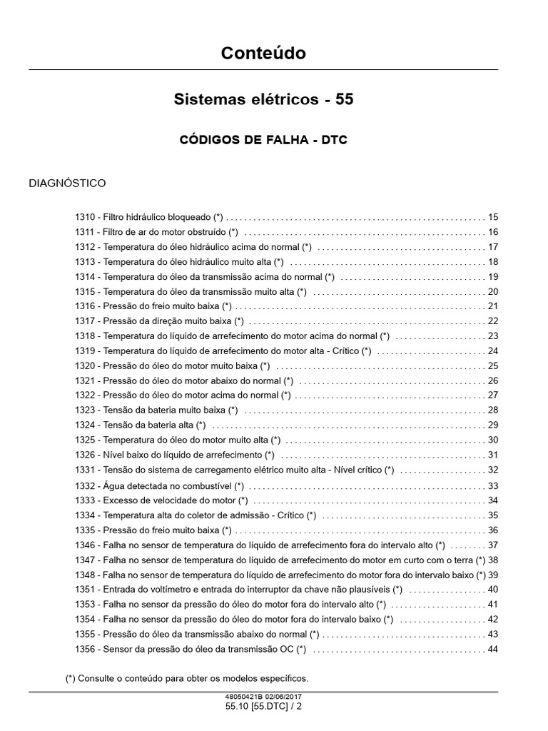 Codigos de Falha CASE e New Holand | PDF | Turbocompressor | Metrologia