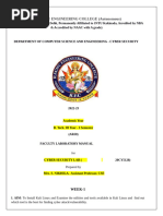 Ccs340-Cyber Security Lab Manual - Record | PDF | Secure Shell | Domain Name System