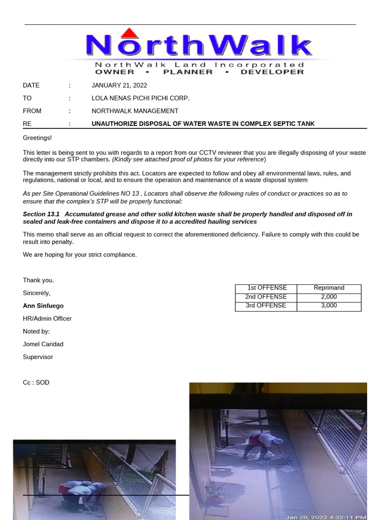 Unauthorized Waste Disposal Notice | PDF | Finance & Money Management