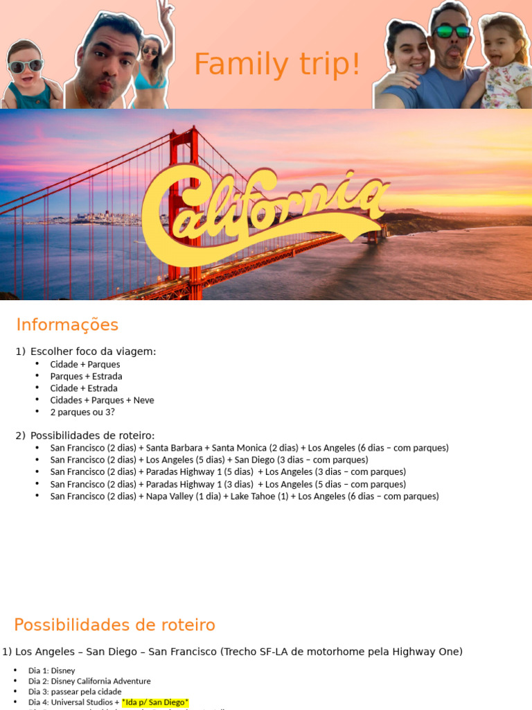 Roteiro & Info CALIFA ? | PDF | Disneyland | San Diego