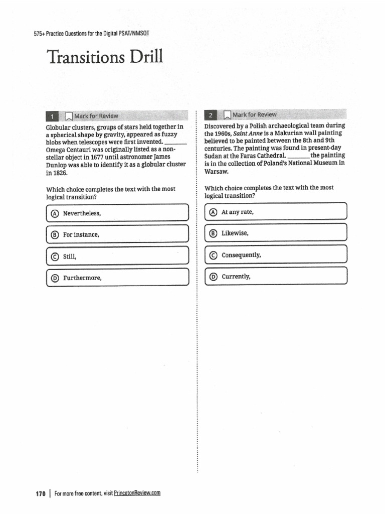 Transitions Drill | PDF
