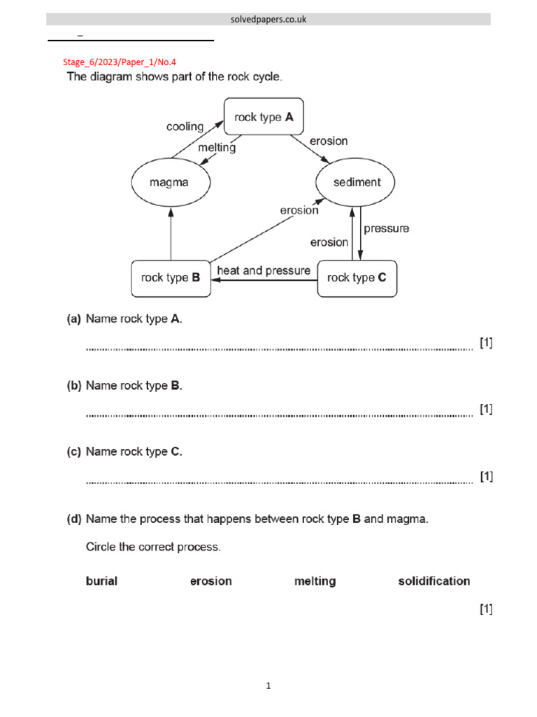 2023 2 Rocks Checkpoint Primary Physics Progression Stage 6 | PDF