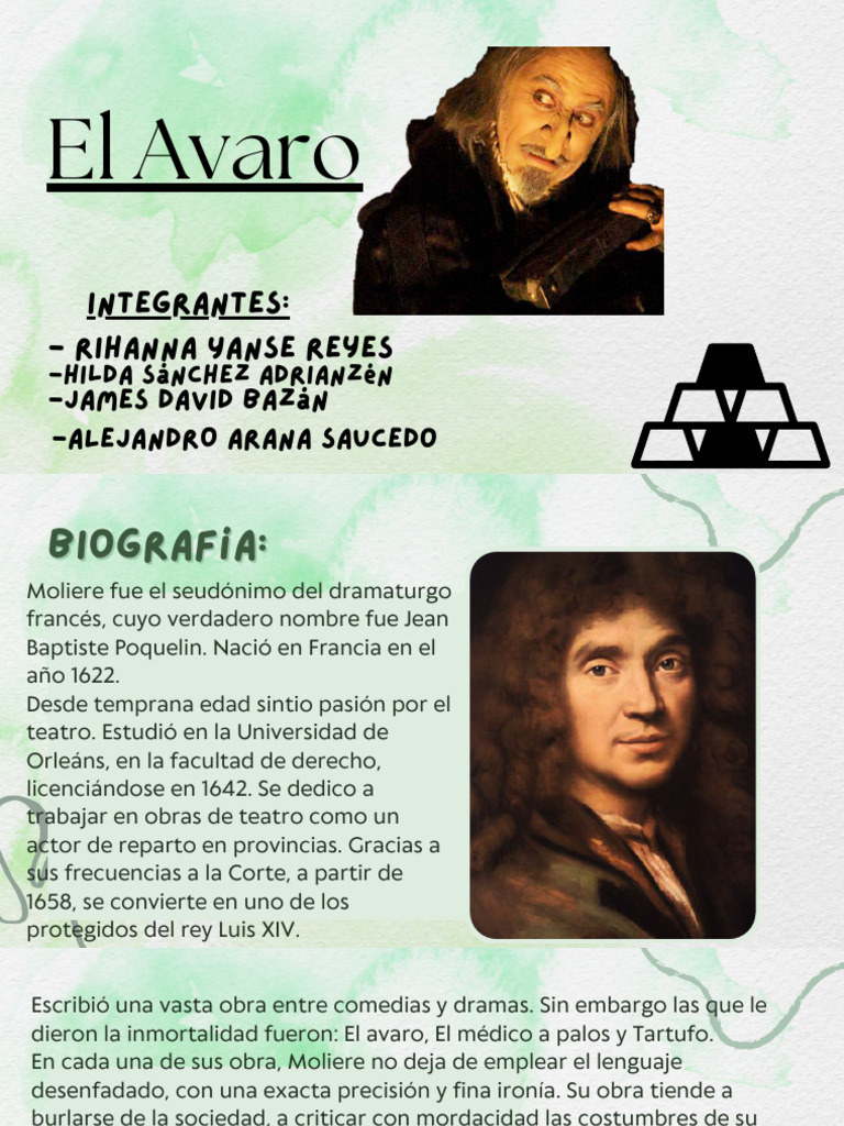 El Avaro | PDF | Molière | Teatro