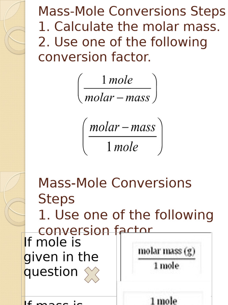 Mass Into Mole or Mole Into Mass | PDF | Technology & Engineering