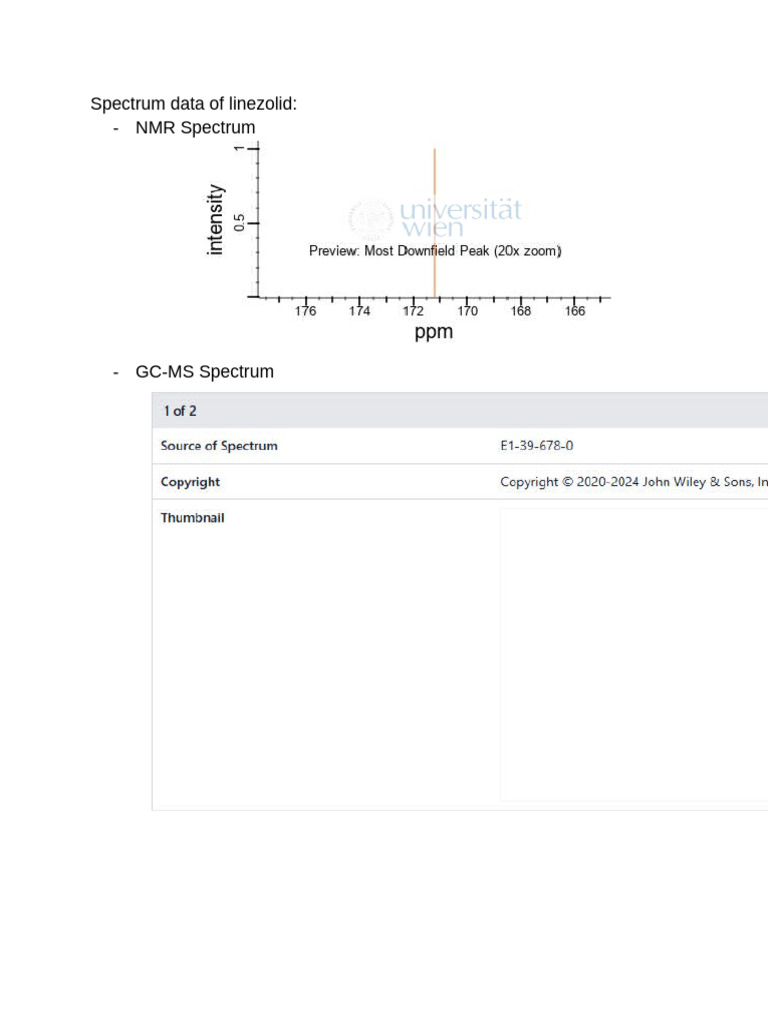 Linezolid Spectrum Data | PDF