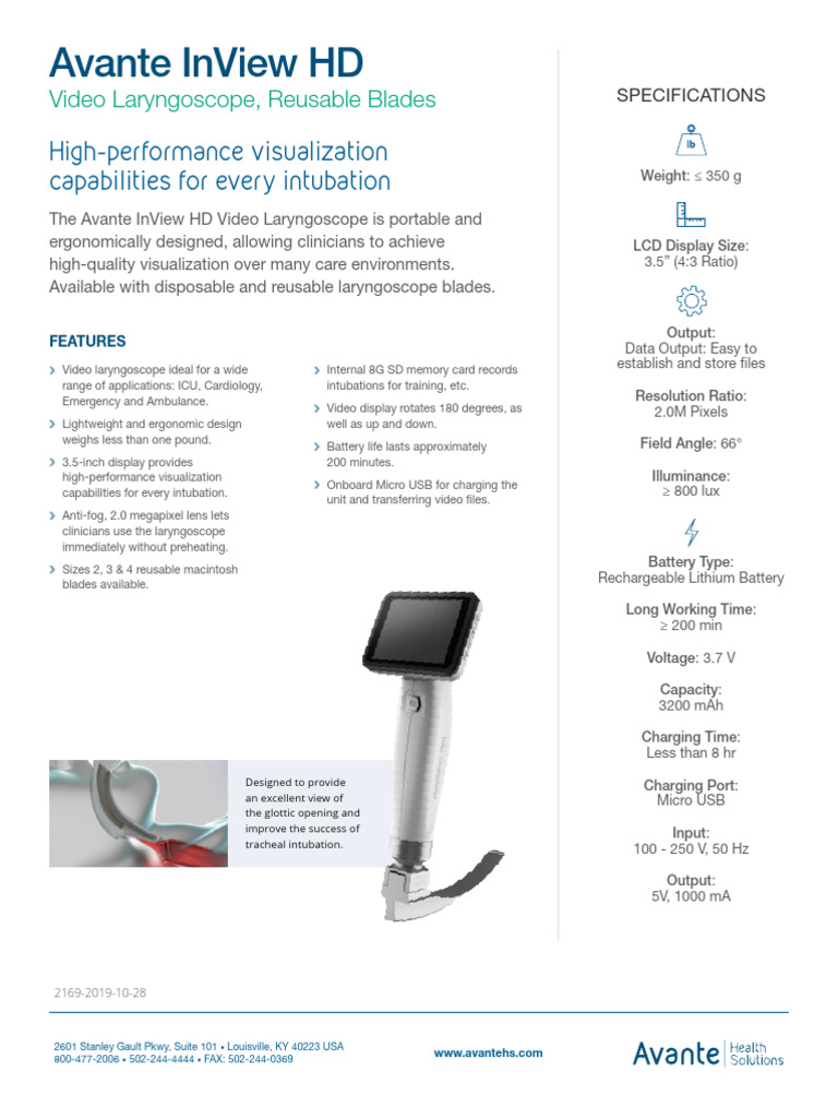 InView_HD_Reusable_Blades | PDF | Electronics | Film And Video Technology