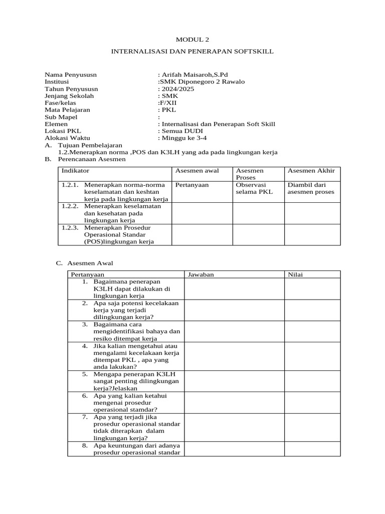 MODUL 2 Soft Skill | PDF | Karier & Perkembangan | Bisnis