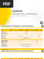 Tarifario de Productos y Servicios Qik Banco Multiple | PDF | Interés | Tarjeta de crédito