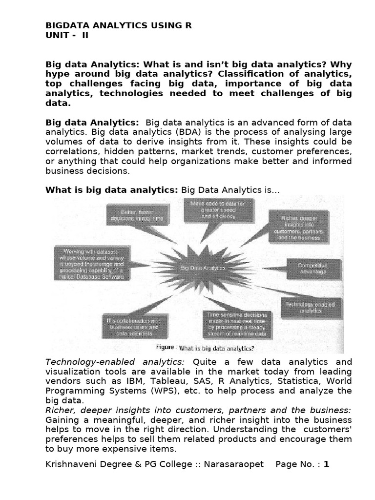 Unit-Ii Bdaur-Bcom | PDF | Analytics | Big Data