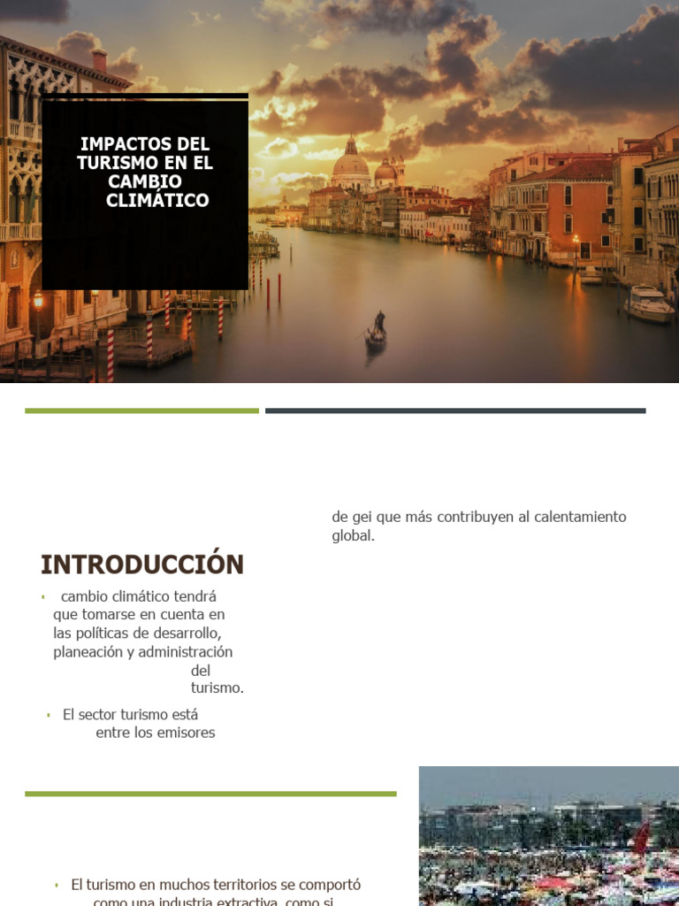 Impactos Del Turismo En El Cambio Pdf Mitigación Del Cambio