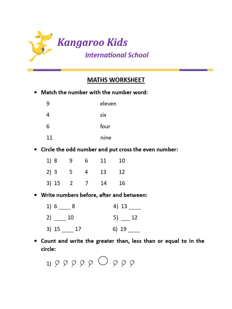 Maths Worksheet 1 | PDF | Teaching Methods & Materials