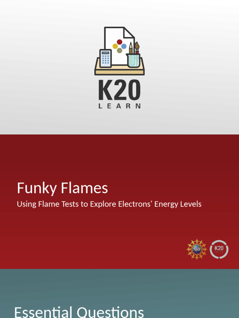 Lesson Slides-Funky Flames | PDF | Electron | Atoms
