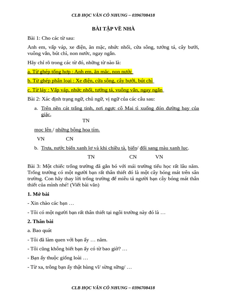 BTVN 5CLC - B35 | PDF