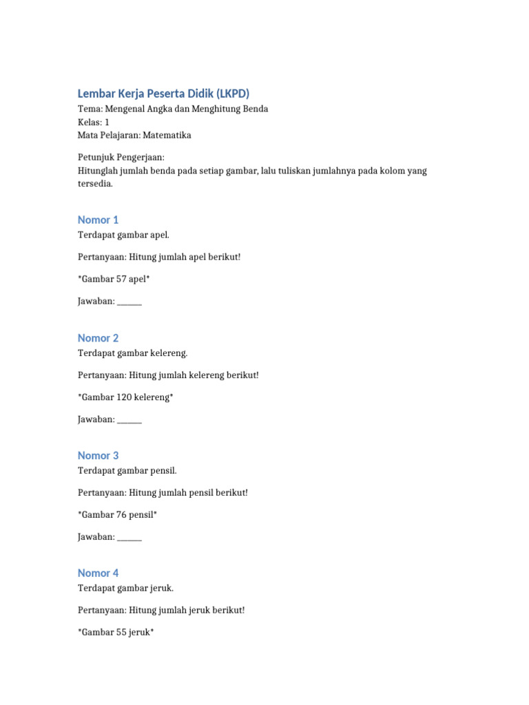 LKPD Siswa | PDF | Metode & Bahan Ajar