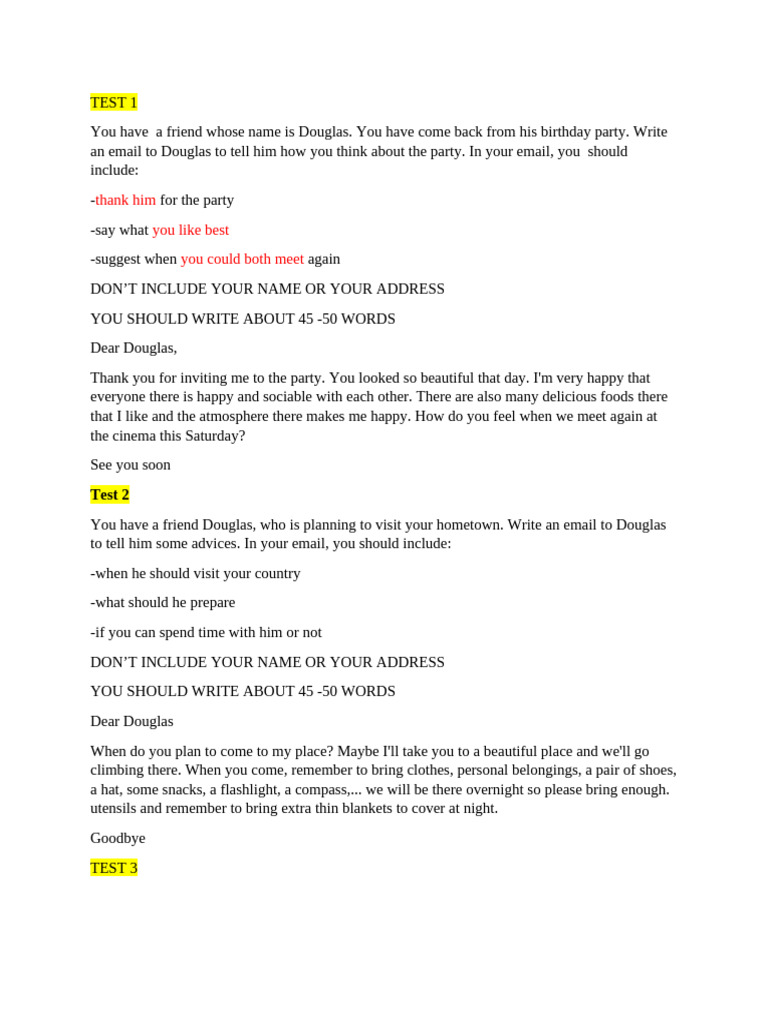 Email Writing Prompts for Friends | PDF | Cooking, Food & Wine ...