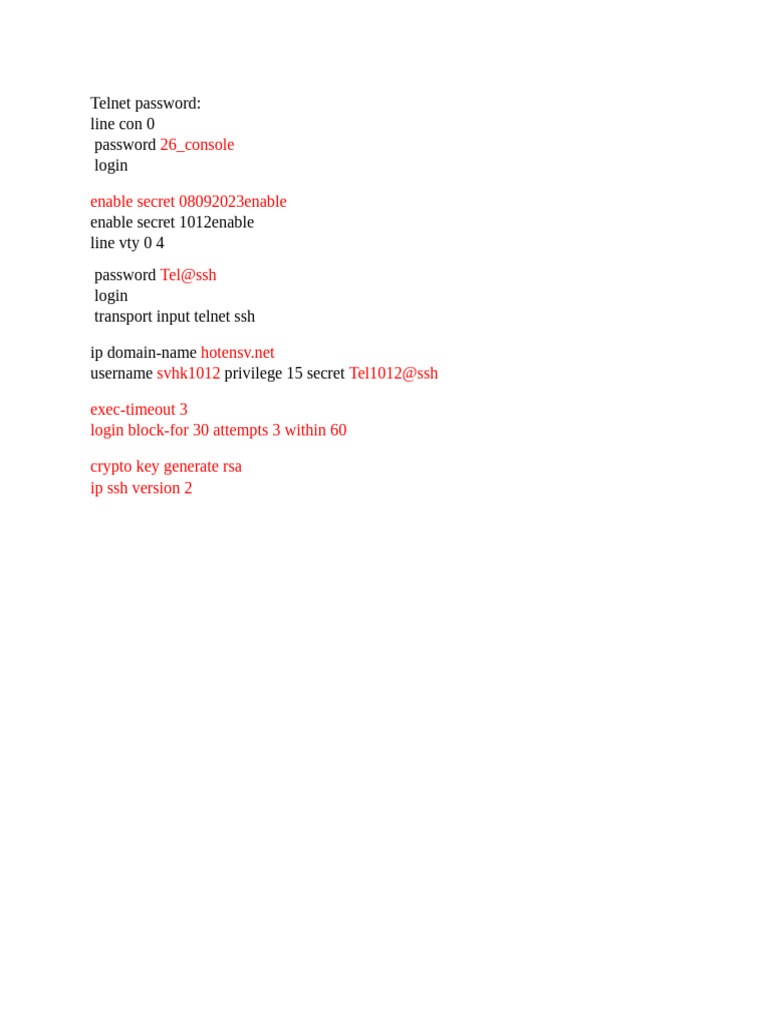 Telnet Password | PDF