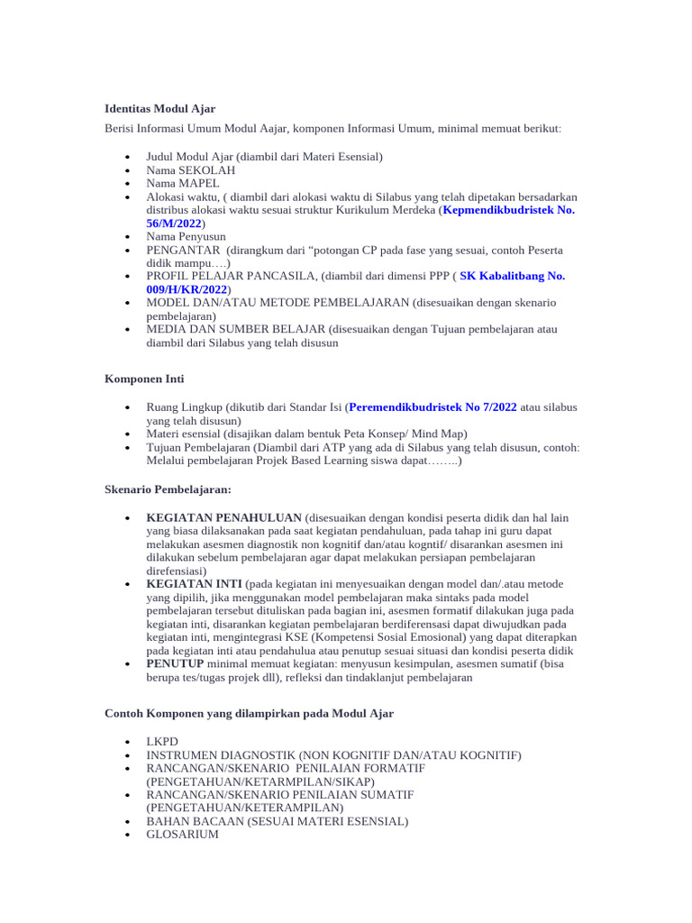 Identitas Modul Ajar | PDF