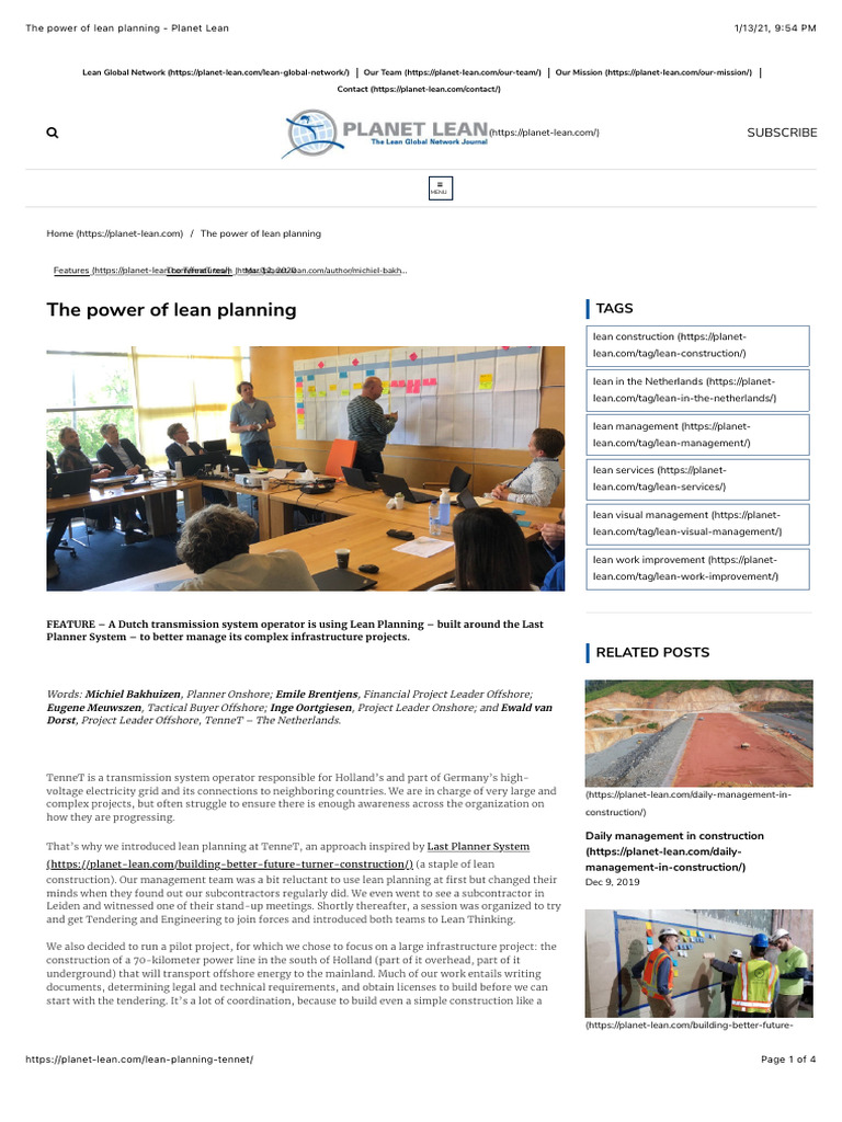 The Power of Lean Planning - Planet Lean | PDF | Business | Computers