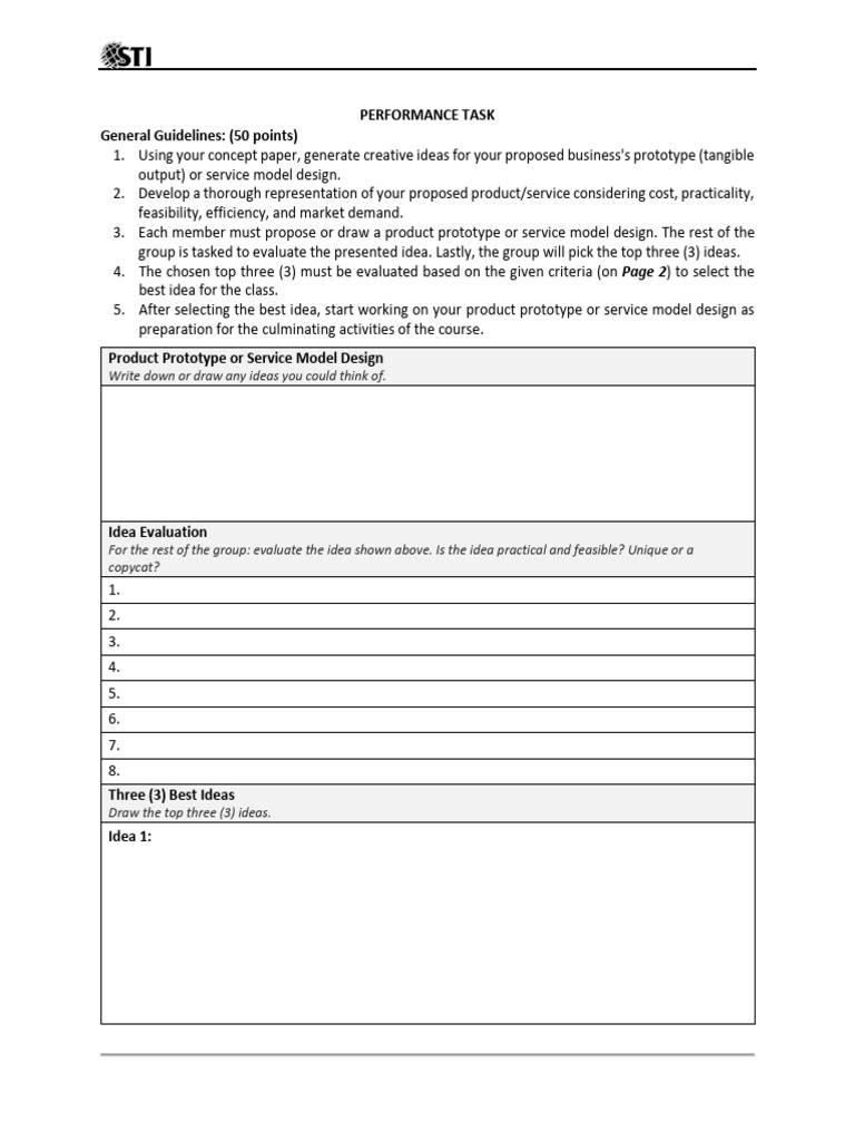 Business Prototype Task Guide | PDF | Prototype | Design