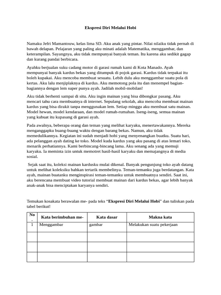 Latihan Soal Awalan Me | PDF | Griya & Taman