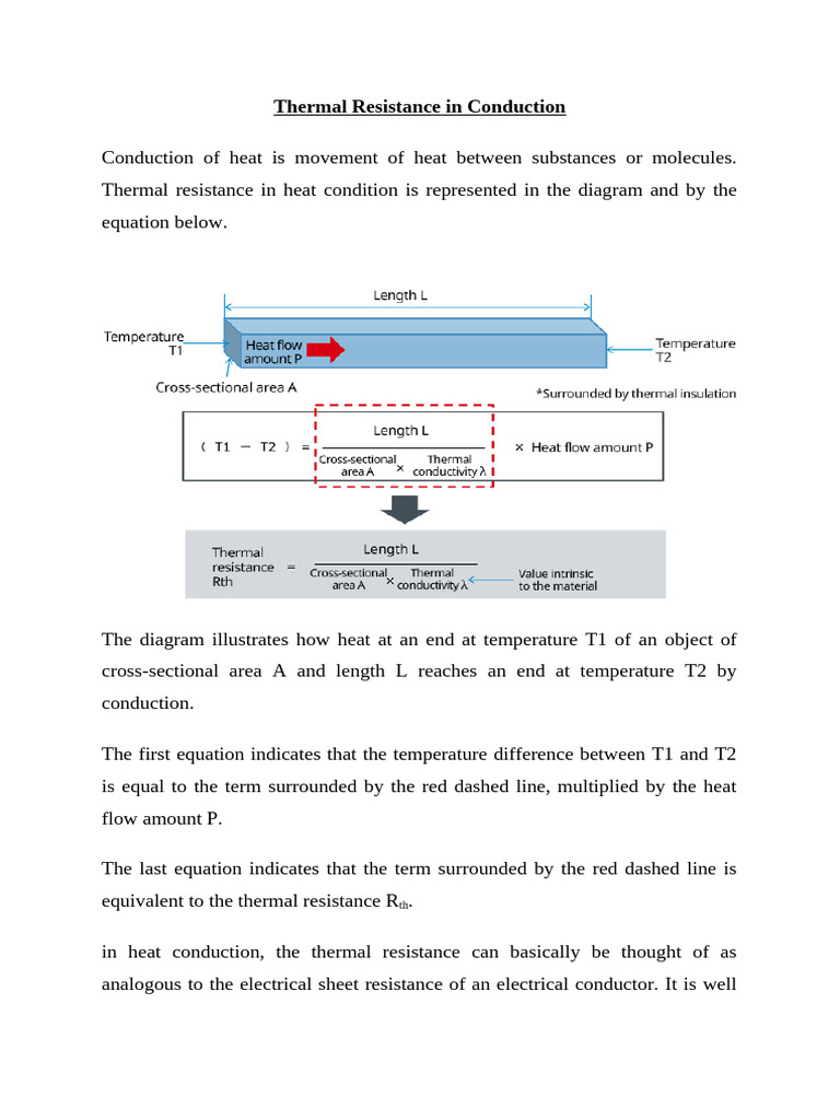 Thermal Resistance in Heat Transfer | PDF | Electrical Resistance And ...