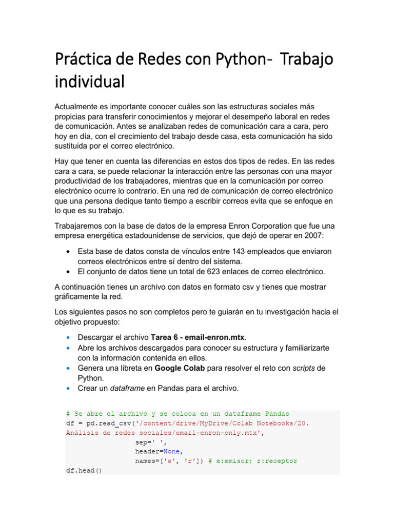 Tarea 6 - Redes Con Pyhton | PDF | Informática