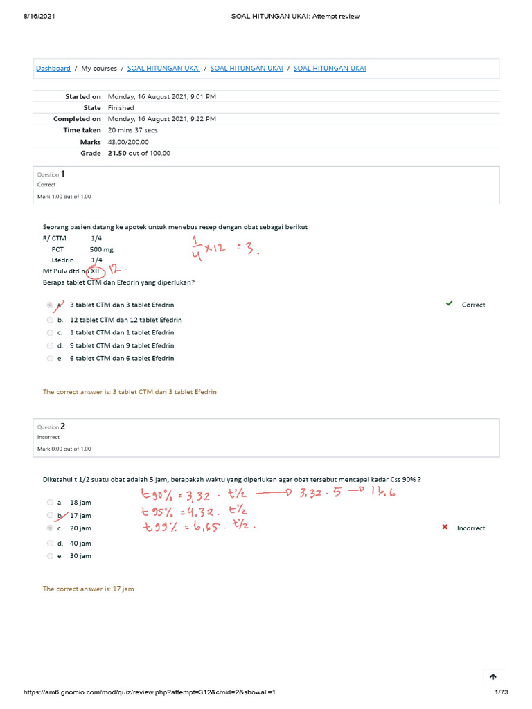 Kami Export - 11. SOAL HITUNGAN UKAI - Attempt Review | PDF