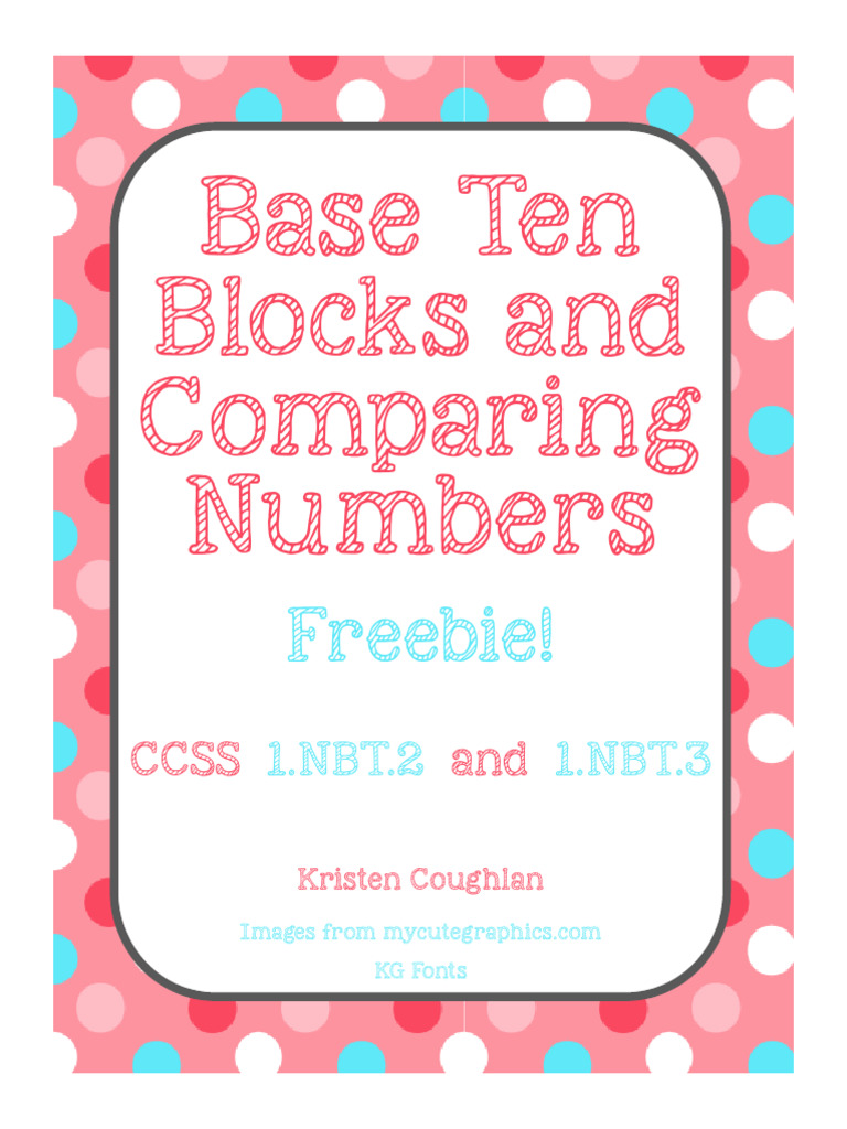 Base Ten Blocks: Comparing Numbers Guide | PDF | Sports & Recreation ...