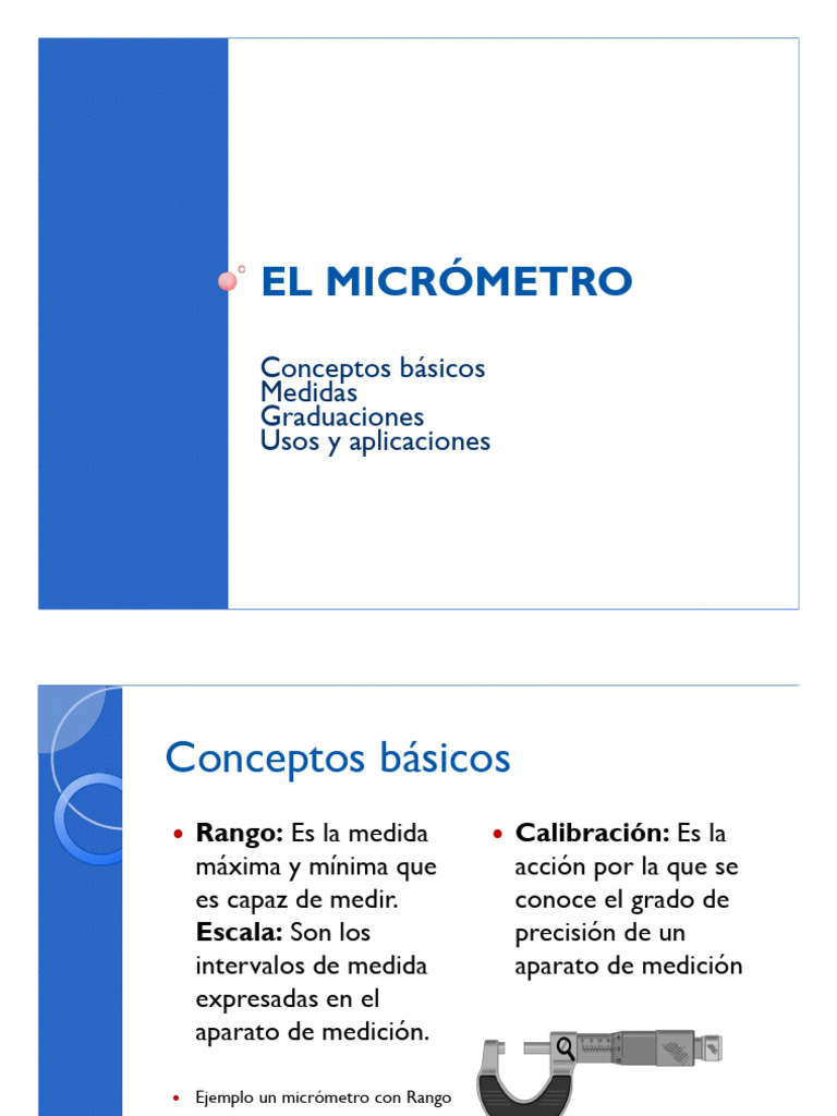 micrometro | PDF | Longitud | Instrumento de medición