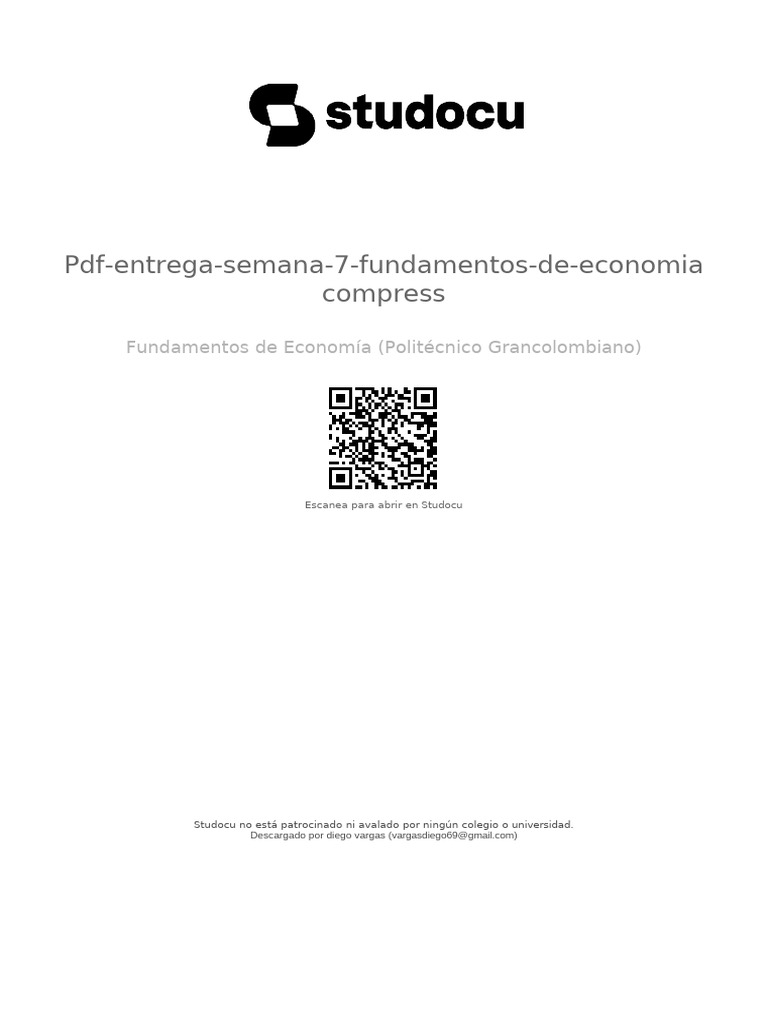 PDF Entrega Semana 7 Fundamentos de Economia Compress | PDF