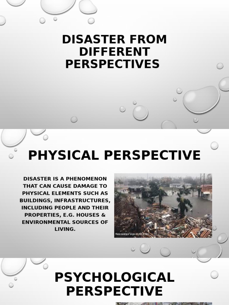 DISASTER FROM Different Perspectives | PDF