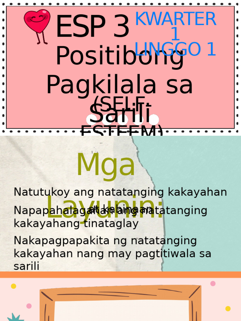 Esp 3 Q1 Week 1 | PDF