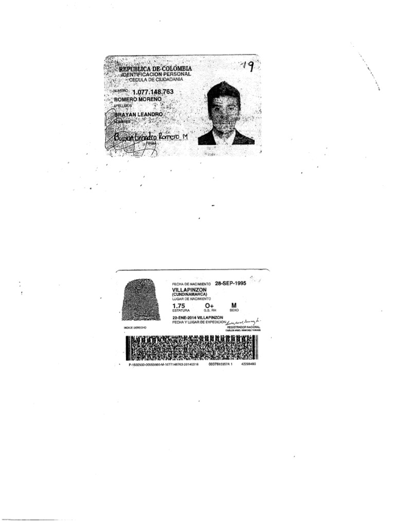 3.cedula Brayan Romero | PDF