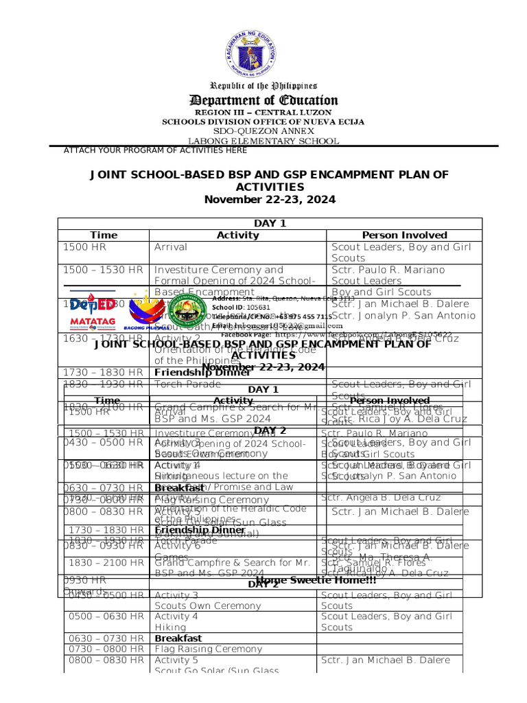 Program of Activities | PDF | Scouting | Youth Movements