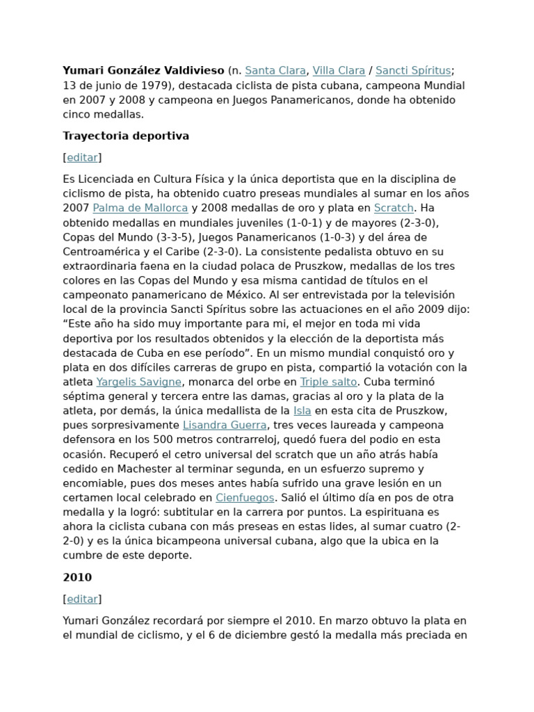 Biografia Yumari | PDF | Deportes