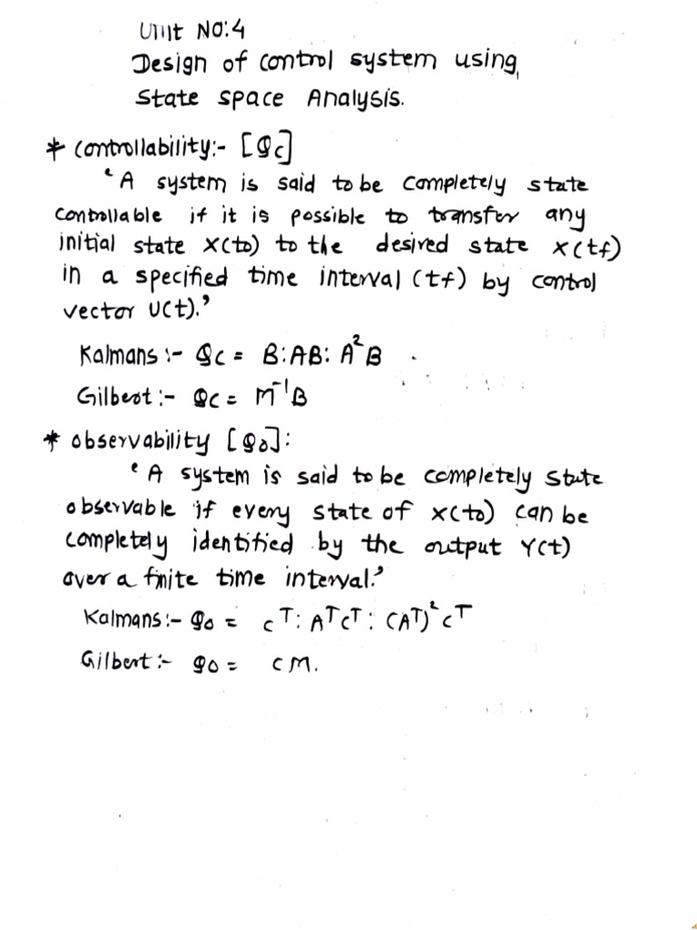 State Space System Analysis | PDF